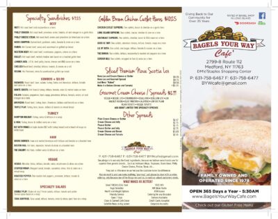 Our Menu – Bagels your way cafe